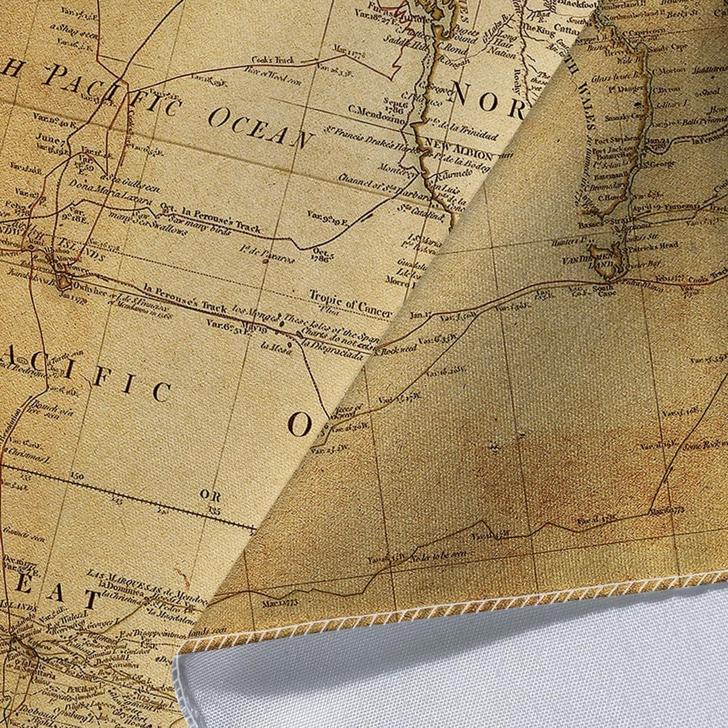 Old World Map Tapestry, Vintage World Map Geographical Distribution ...