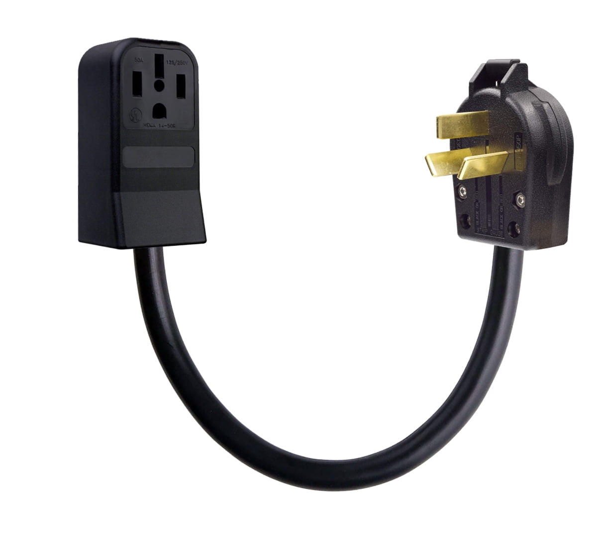 Old Male 10-50P 3-Prong to New Female 14-50R 4-Pin Electrical Converter ...