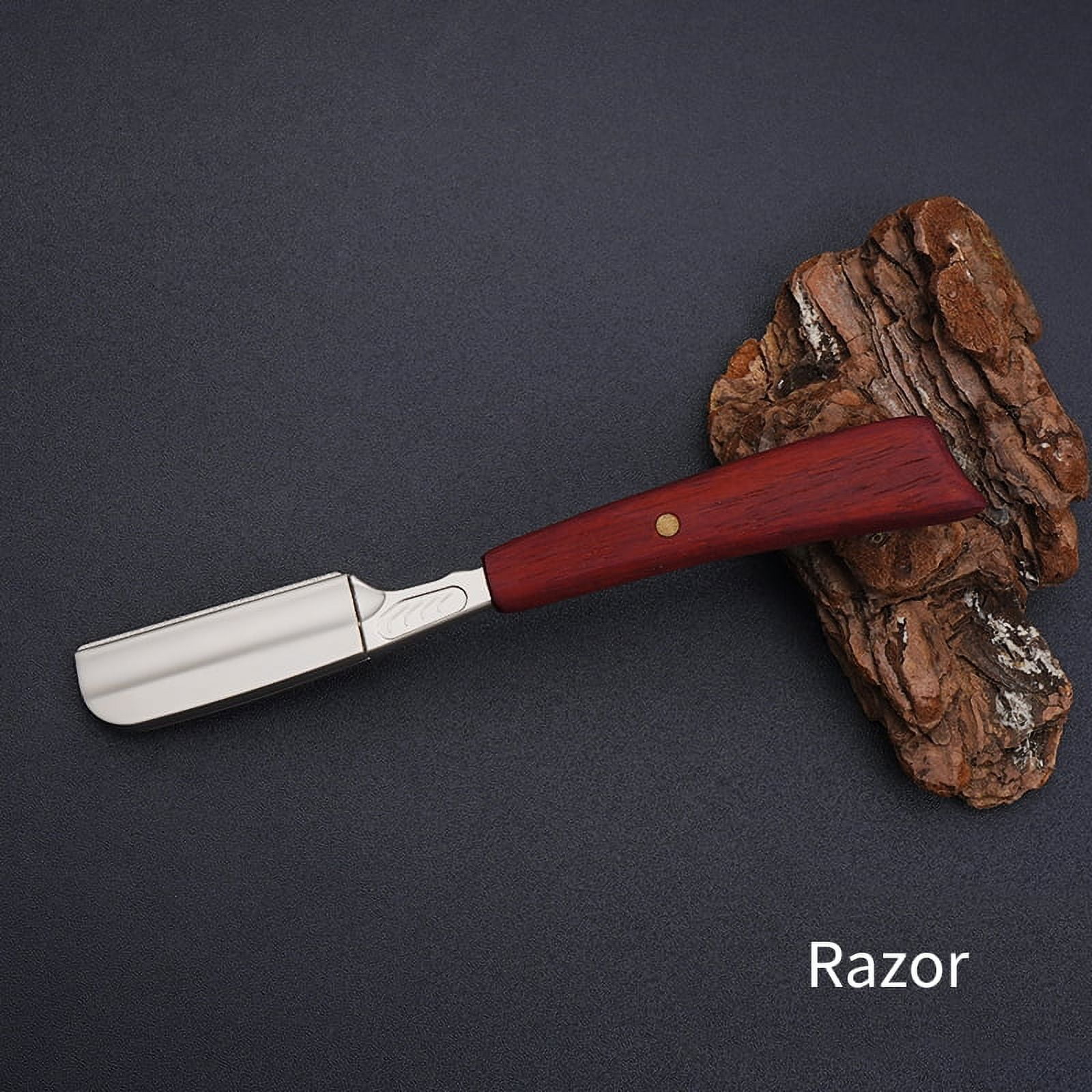 Old style manual shaver conforms to ergonomics comfortable straight ...