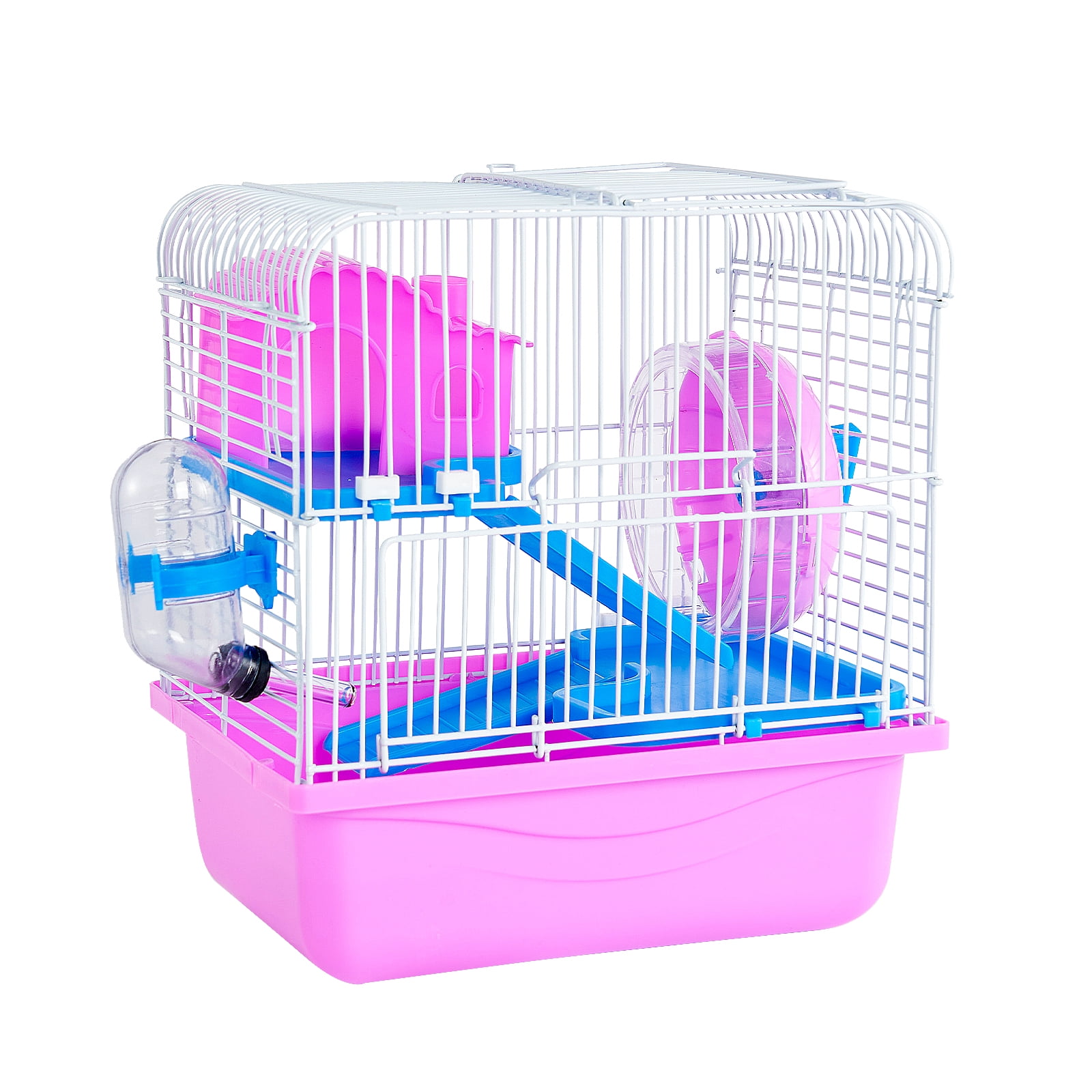 OldPAPA 2-Tier Dwarf Hamster Cage, Travel Portable Mouse Cage Gerbil ...