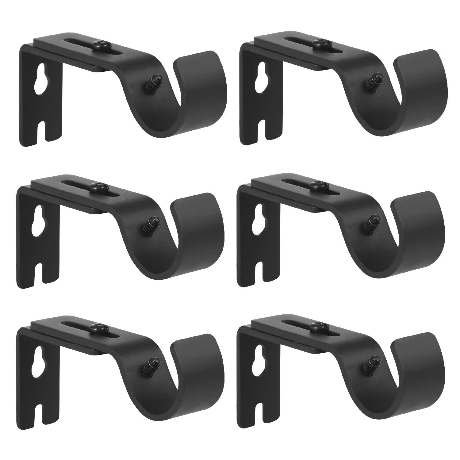 OldPAPA 6 Pcs Adjustable Curtain Rod Bracket,Heavy Duty Curtain Rod ...