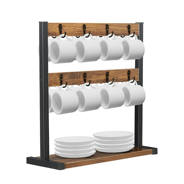OldPAPA Coffee Cup Mug Rack,Double Sided Coffee Cup Mug Holder Stand ...