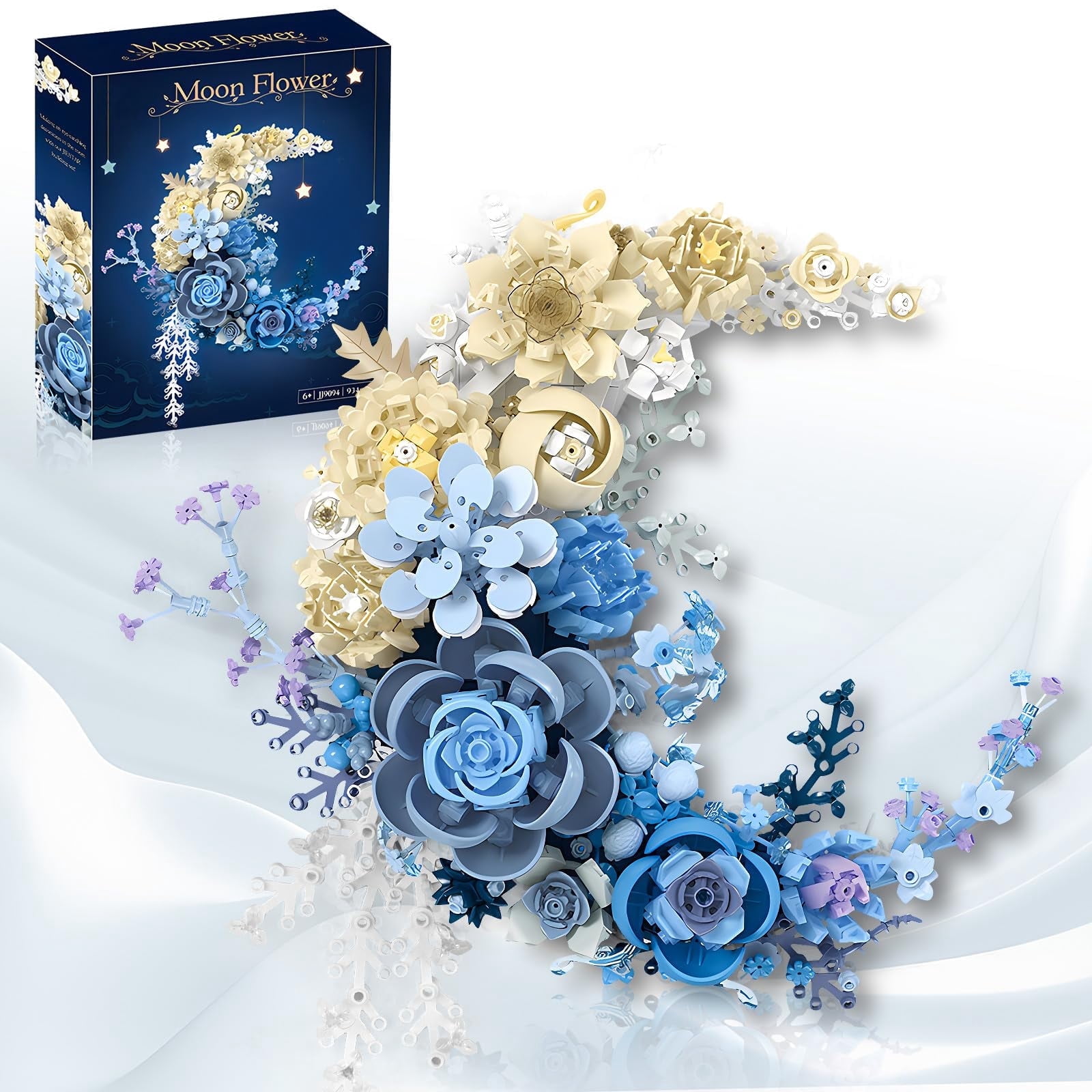 OldPAPA Flower Building Set Botanical Collection Set of Crescent-Shaped ...