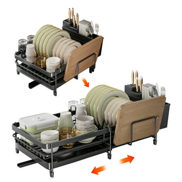 Kitchenaid Stainless Steel Wrap Compact Dish Rack in Satin Gray ...