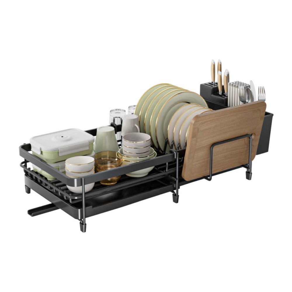 OldPAPA Large Dish Drying Rack, Expandable Dish Rack for Kitchen ...