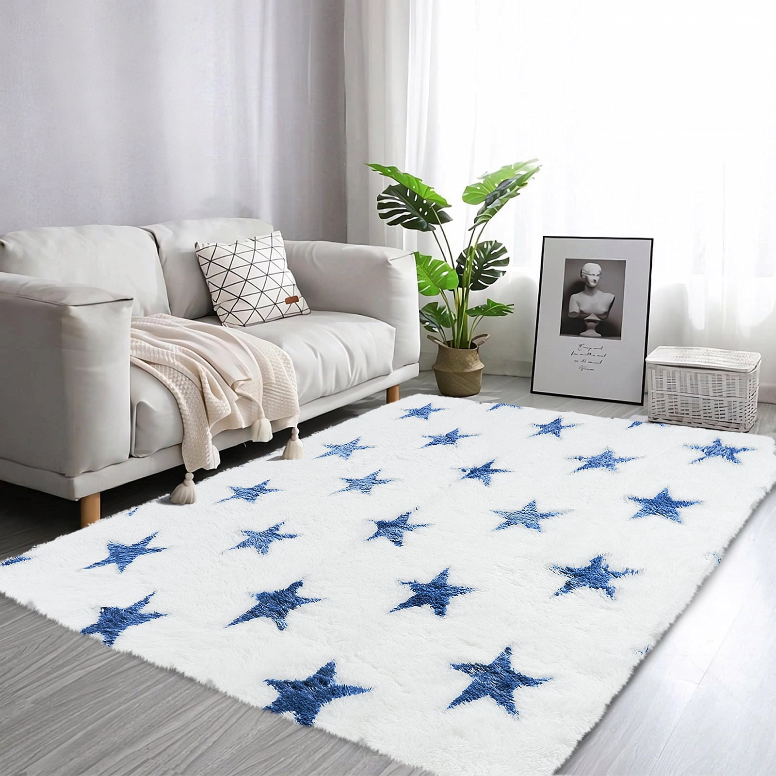 OldPAPA Soft Fluffy Area Rug for Living Room Bedroom Shaggy Accent ...