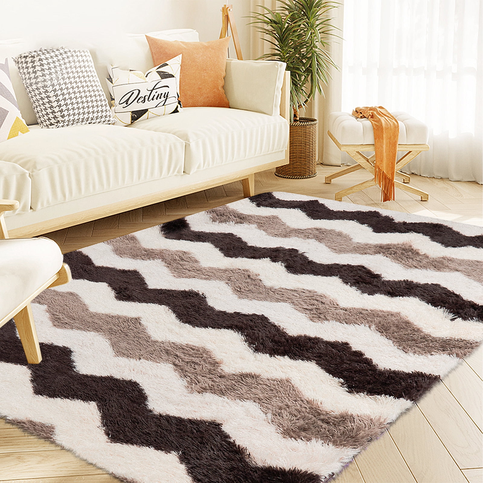OldPAPA Soft Fluffy Area Rug for Living Room Bedroom Shaggy Accent ...