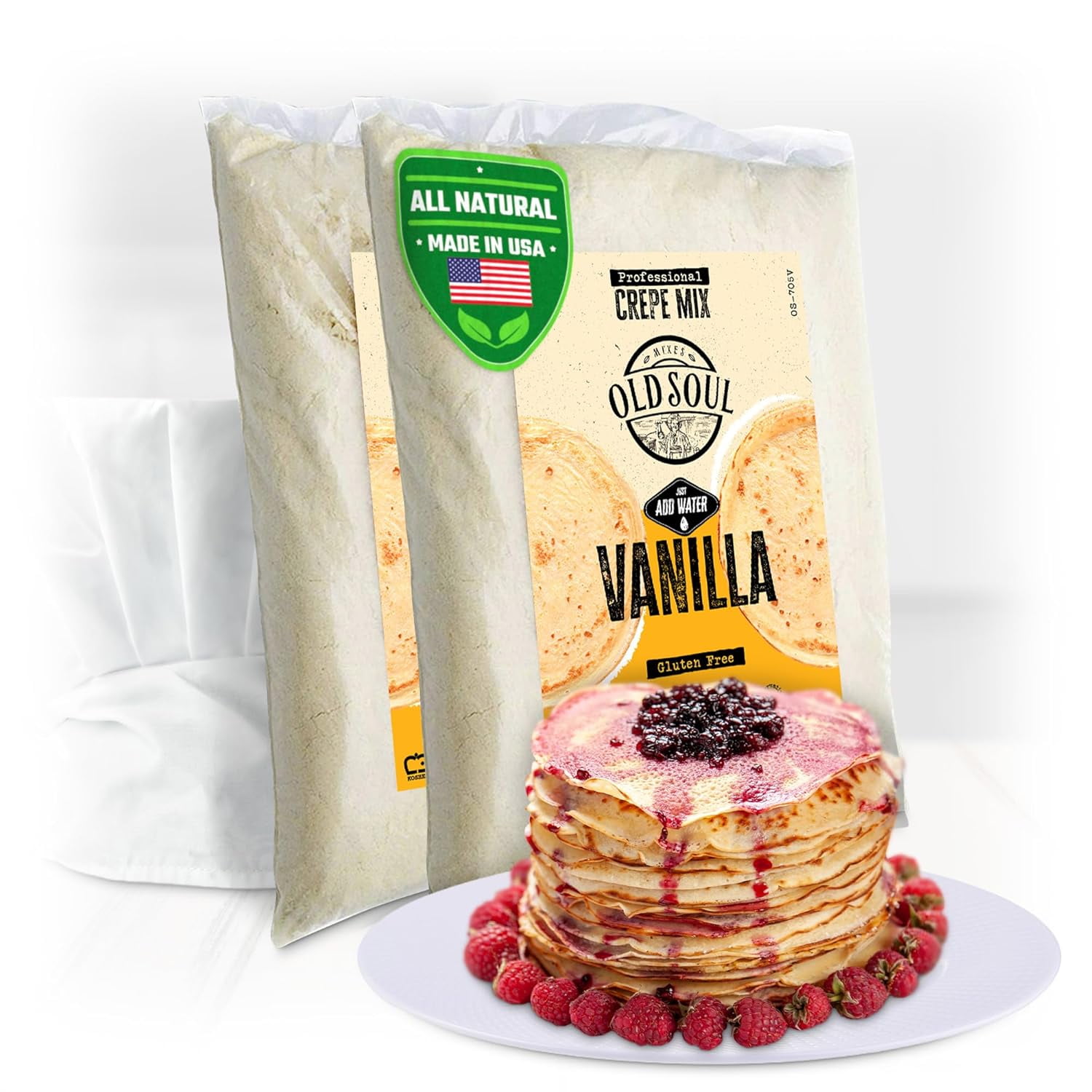 OldSoul Professional Crepe Mix | Dough Mix | Vanilla Flavour | 10 Lbs ...