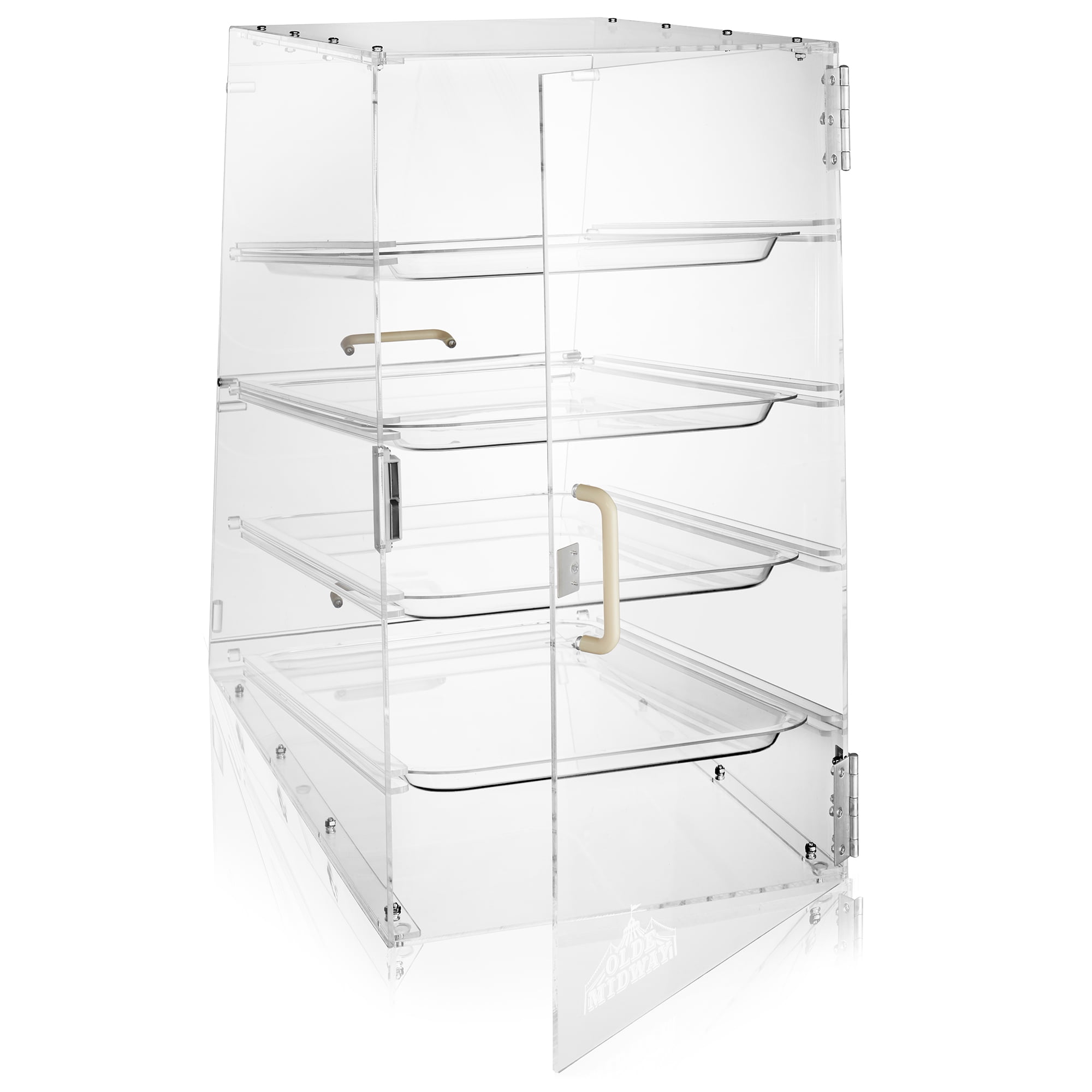 Olde Midway 4-Tier Commercial Bakery Display Case, Acrylic w/ Removable ...