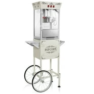 Olde Midway Old Fashioned Popcorn Machine with Cart and 6oz Kettle ...