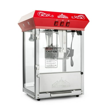 Olde Midway Old Fashioned Popcorn Machine with Cart and 6oz Kettle ...