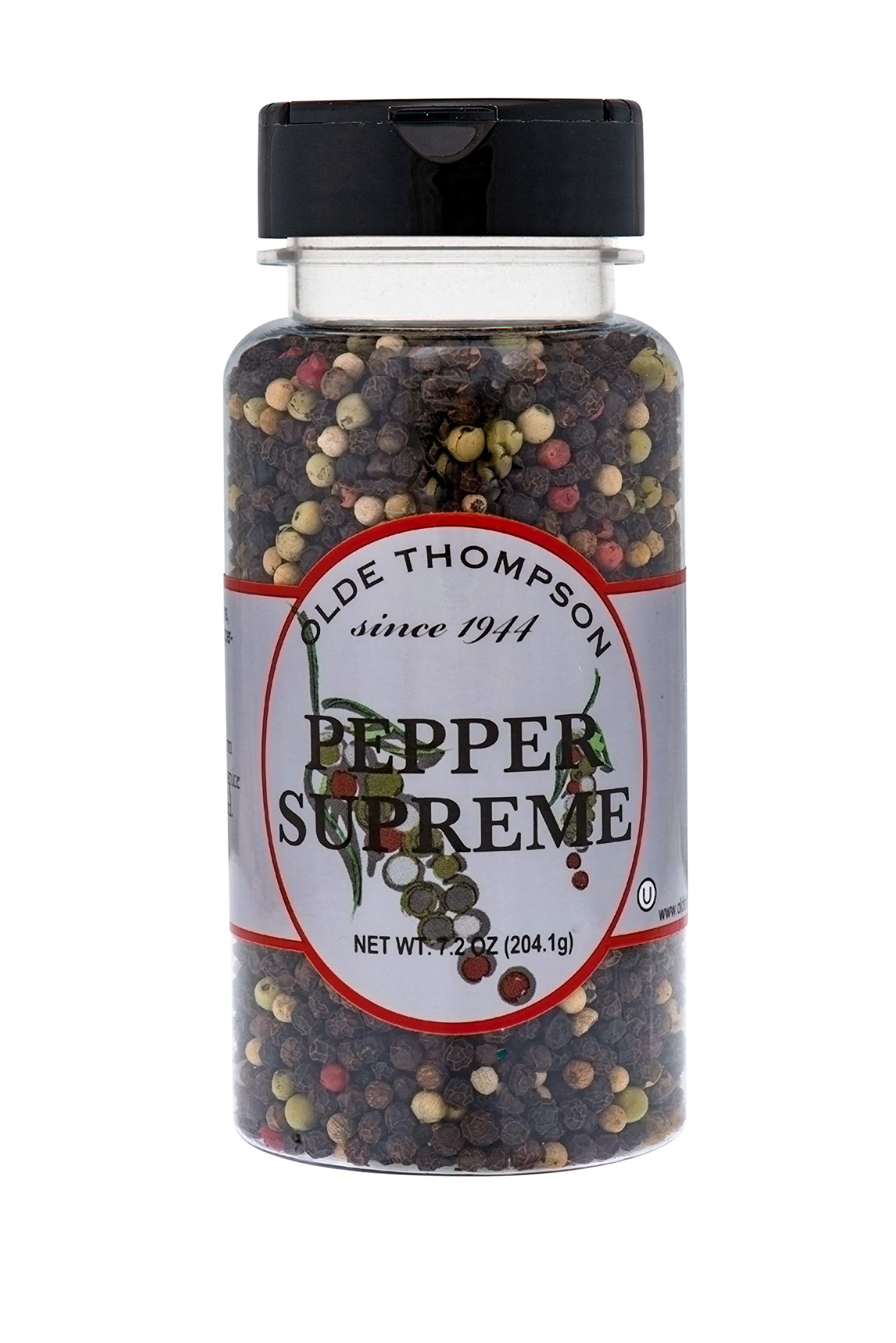 Olde Thompson Pepper Supreme, VTF5 Whole Pepper Blend with White, Black ...