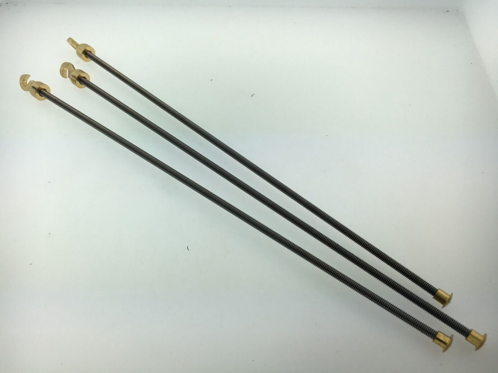 Older Style Grandfather Clock weight shell Hook Nut and Rod Set of 3 ...