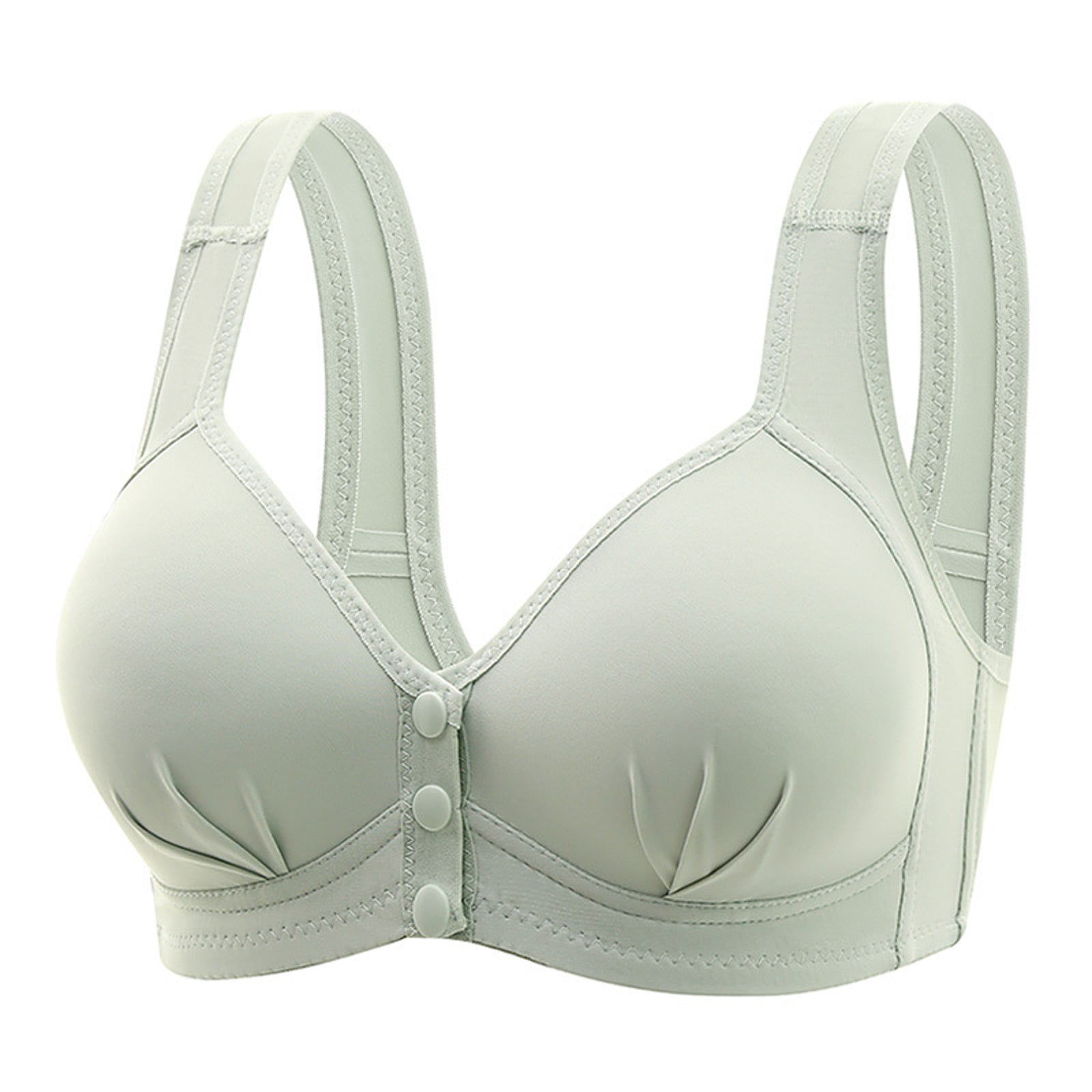 Older Womens Daisy Uplift Open Front Bras Wirefree Front Close Button