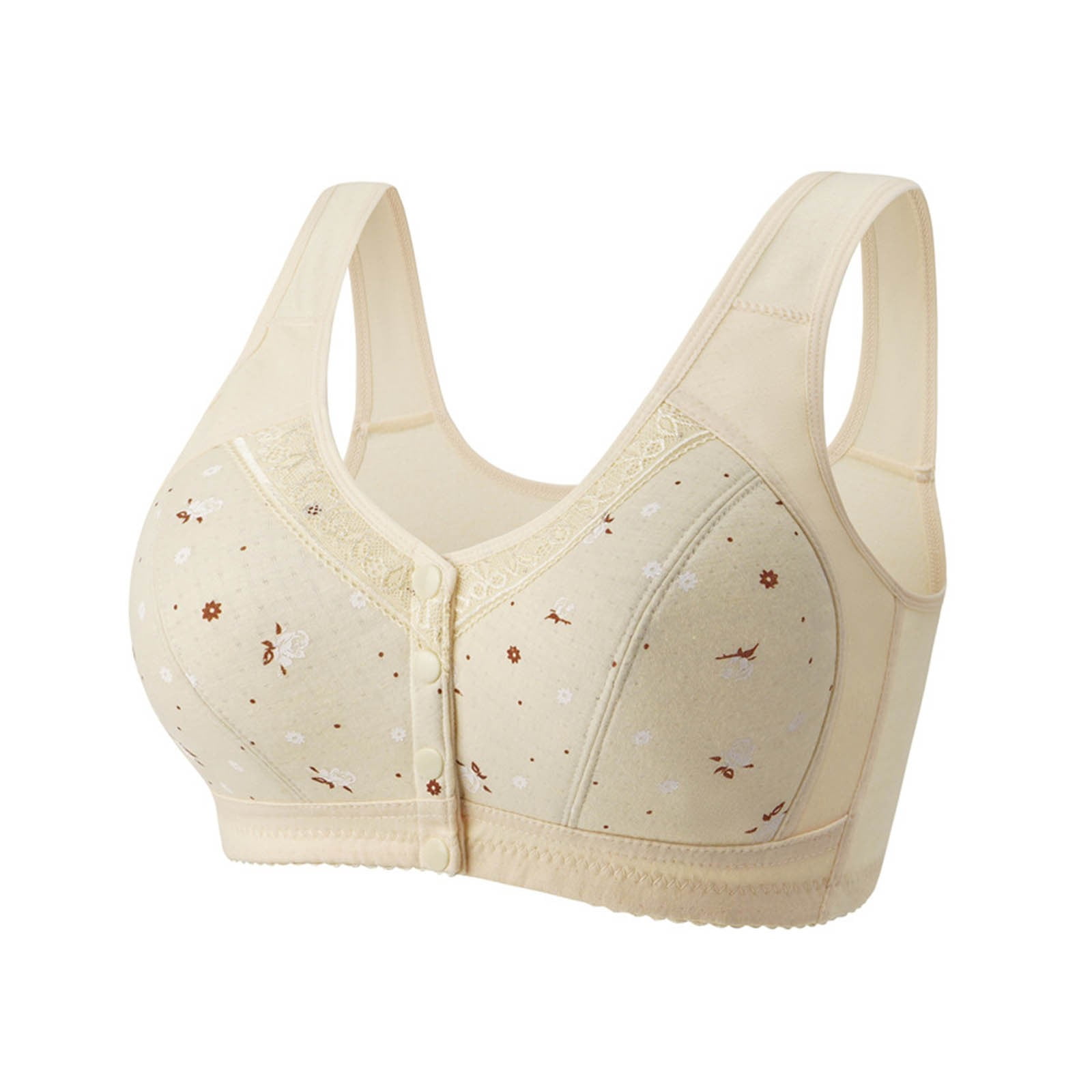 Older Womens Daisy With Uplift Front Buckle Bra Modest Front Fastening
