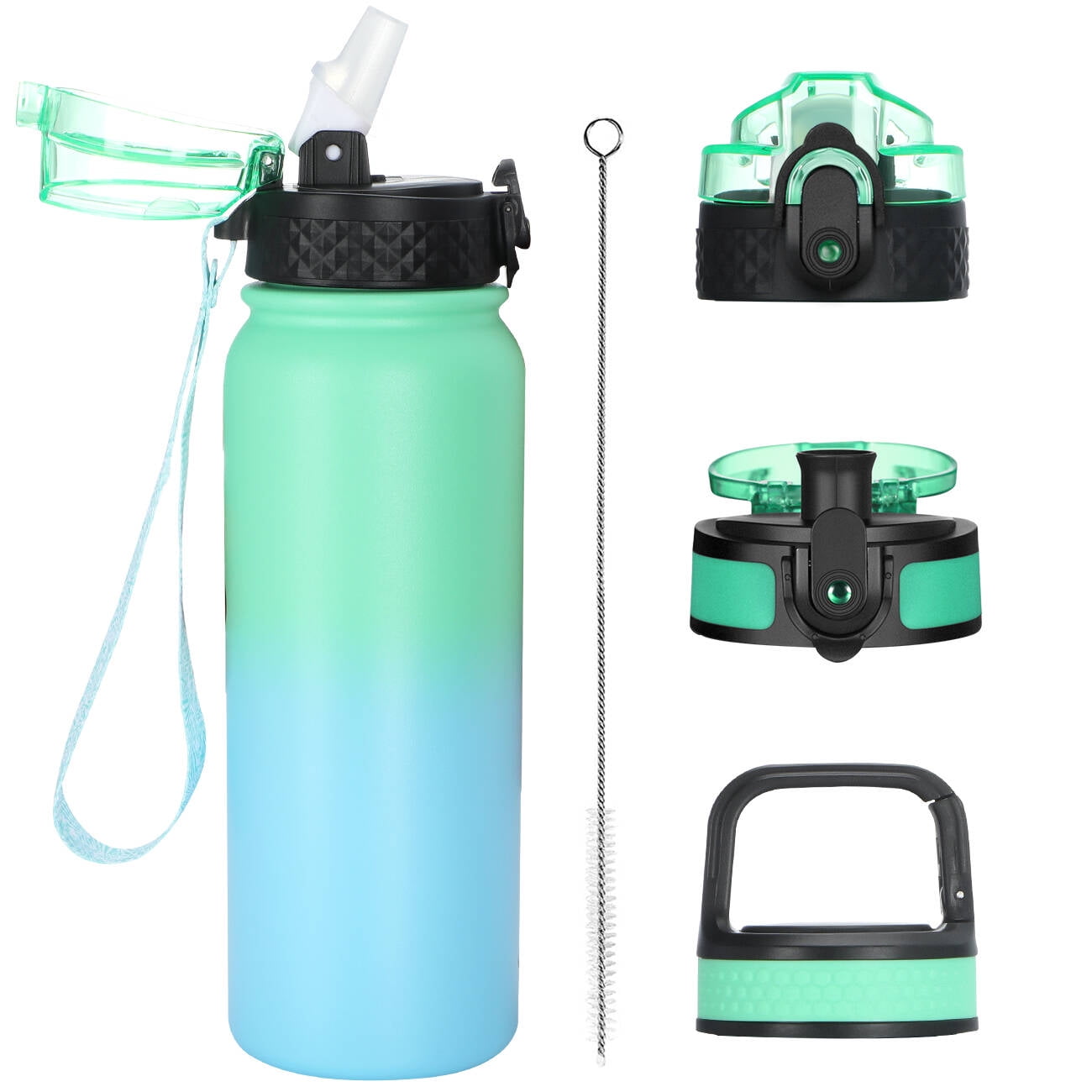 Oldley 20oz Insulated Stainless Steel Bottle, Hot/Cold, Leak-Proof, 3 ...