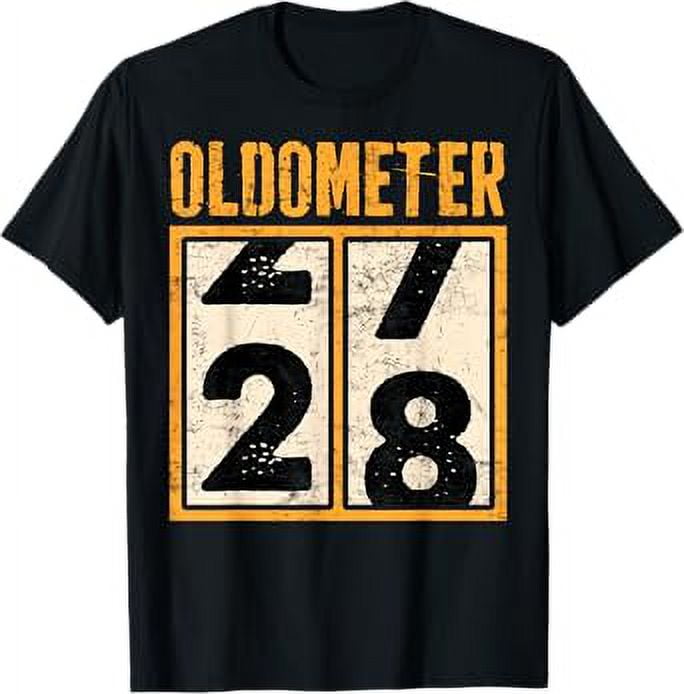 Oldometer 28 Years Old Odometer 28th Birthday Turning 28 T-Shirt ...