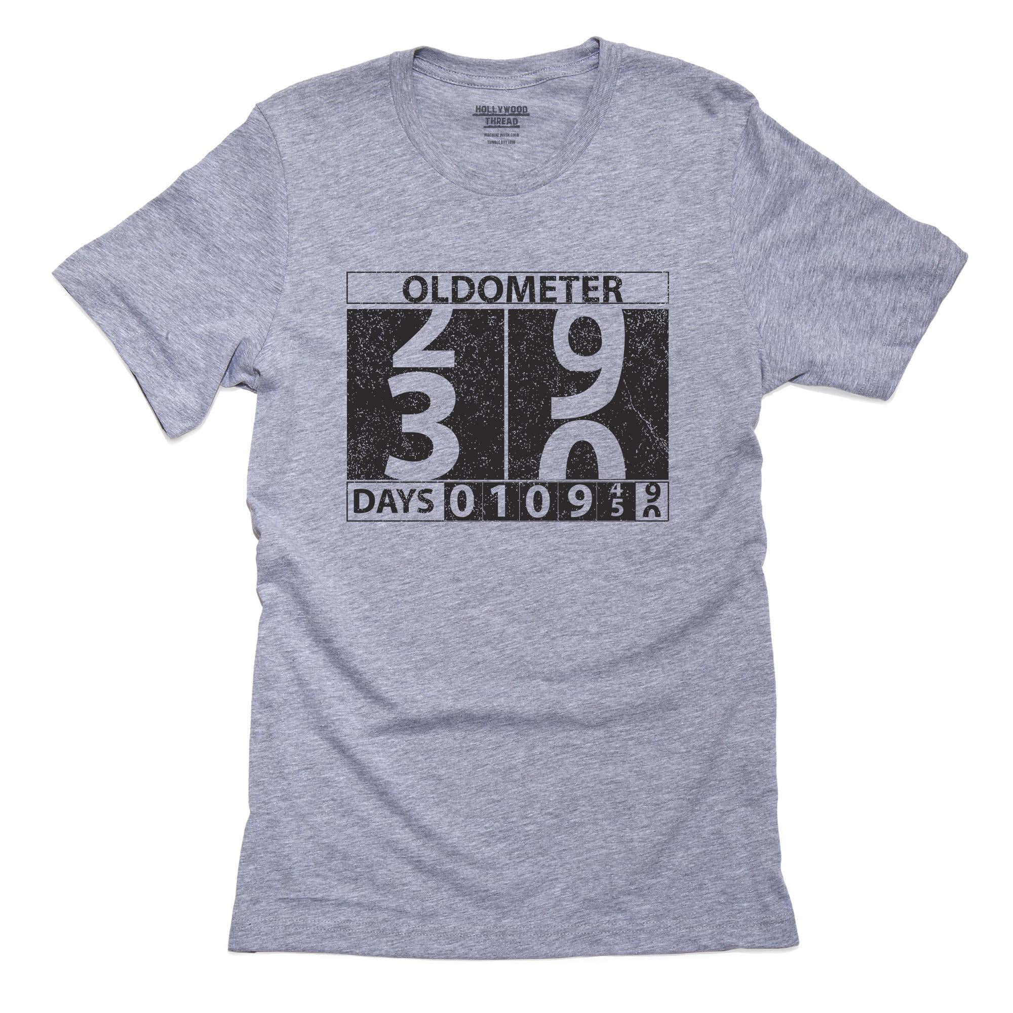 Oldometer 30th Birthday Party Gift Present Odometer Men's Grey T-Shirt ...