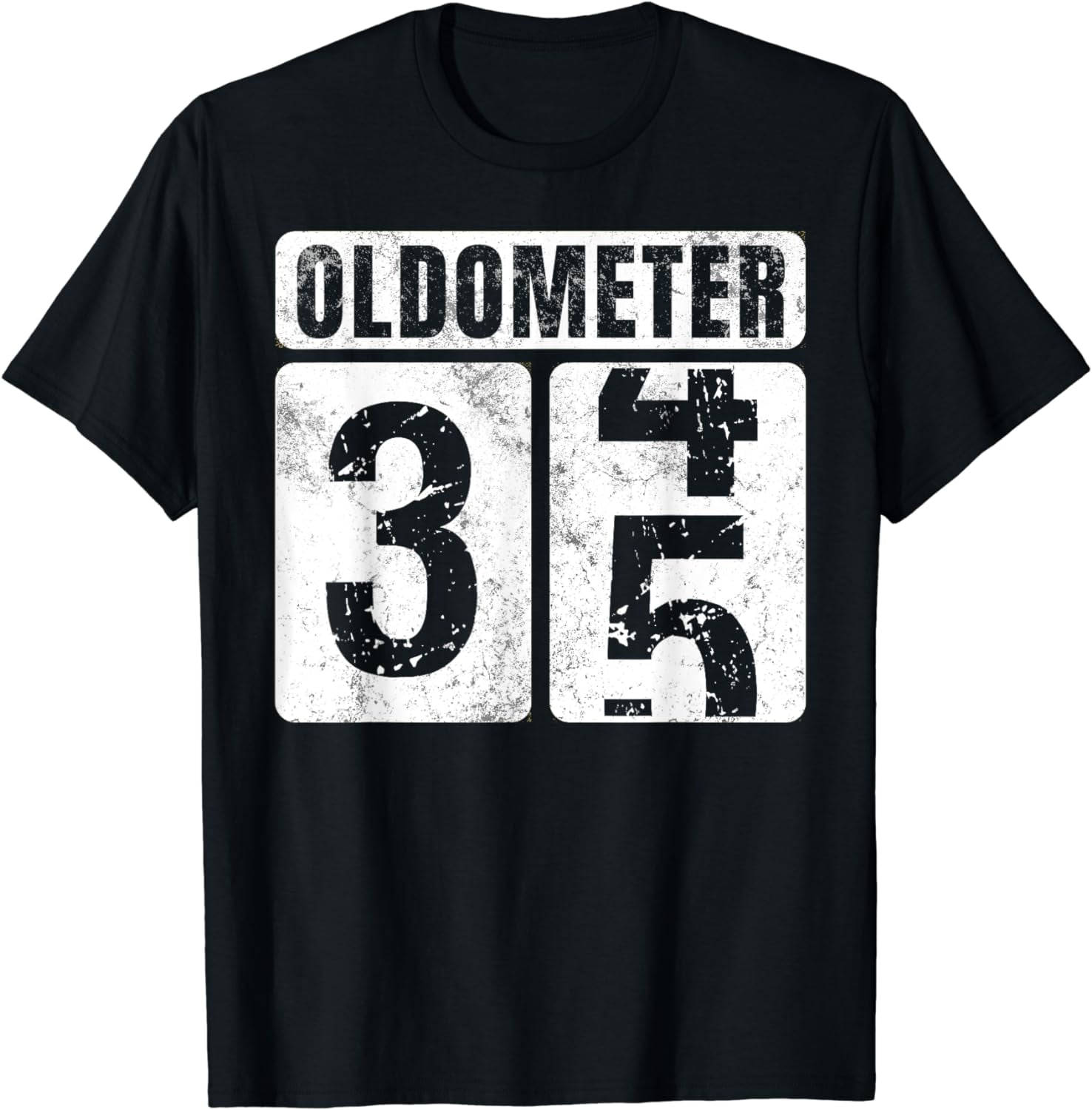 Oldometer 35 Shirt Vintage Funny 35th Birthday Gift Idea T-Shirt ...