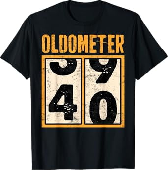Oldometer 40 Years Old Odometer 40Th Birthday Turning 40 Hot Trending T ...
