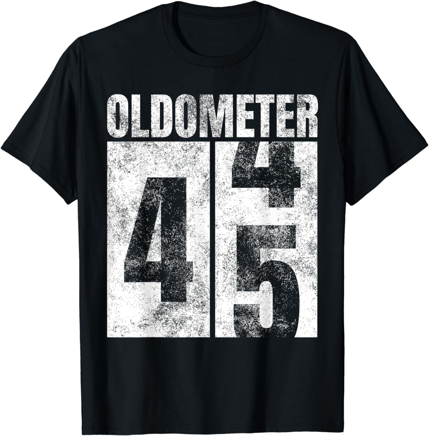 Oldometer 44-45 yrs old Man Woman Bday Graphic 45th Birthday T-Shirt ...