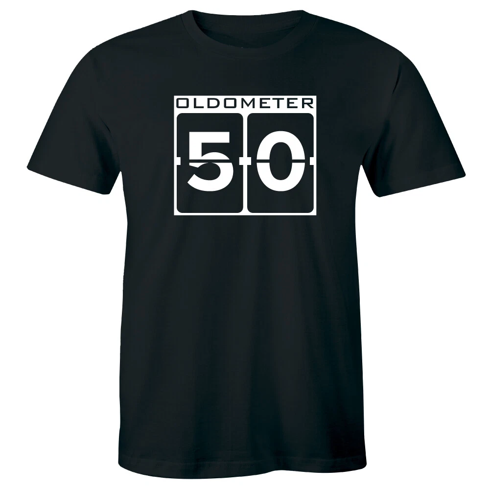 Oldometer 50 Men's T-Shirt Funny 50th Birthday Celebration Tee Fifty ...