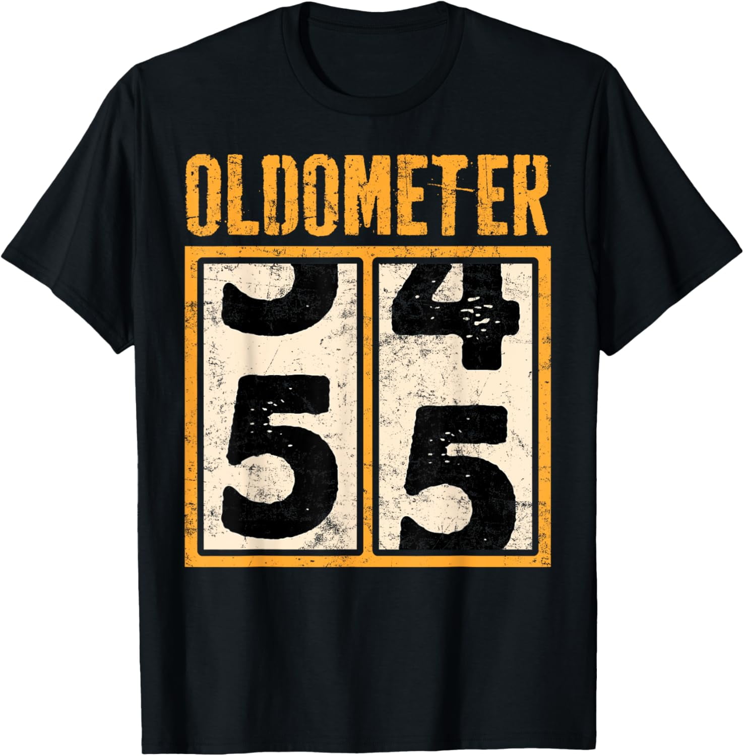 Oldometer 55 Years Old Odometer 55th Birthday Turning 55 T-Shirt ...