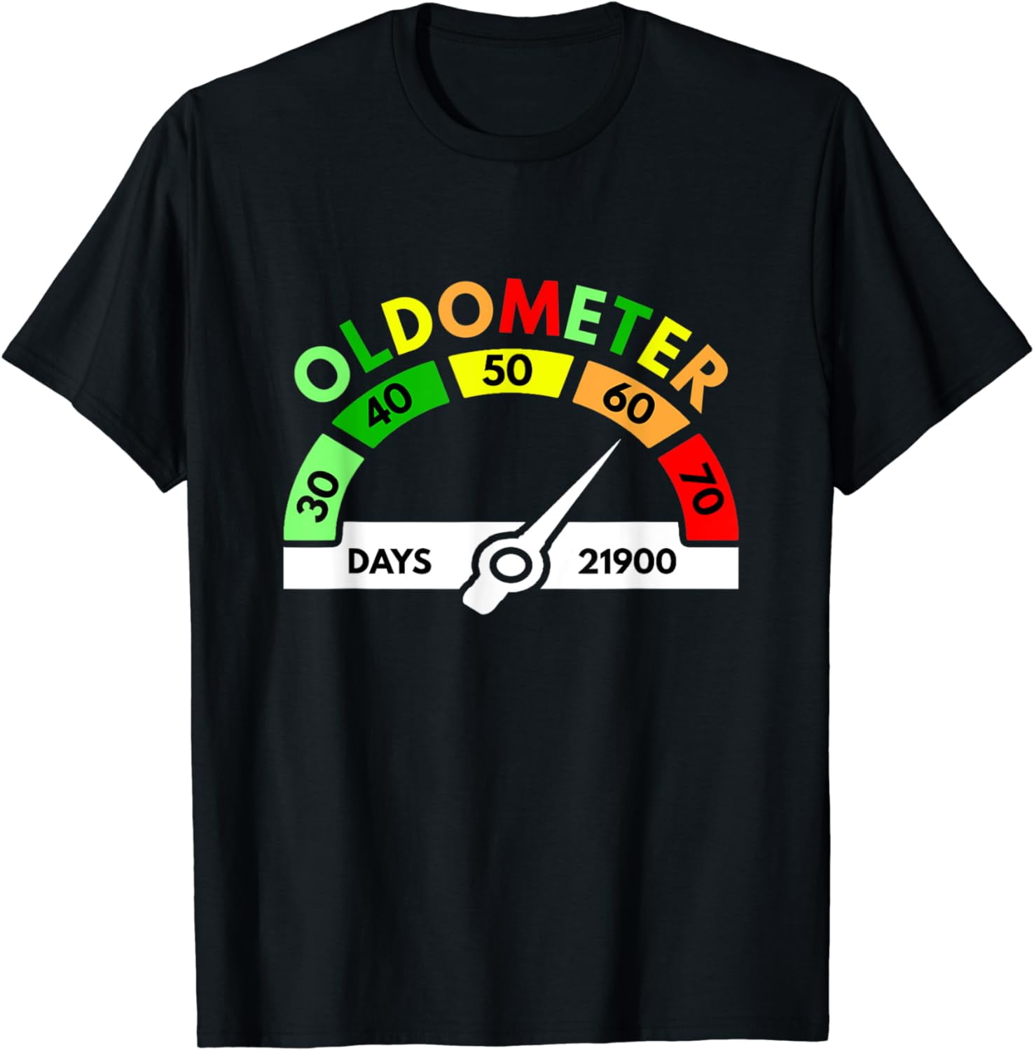 Oldometer 60th Birthday Graphic T-Shirt - Walmart.com