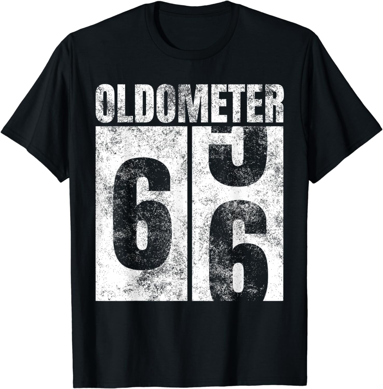 Oldometer 65-66 yrs old Man Woman Bday Graphic 66th Birthday T-Shirt ...