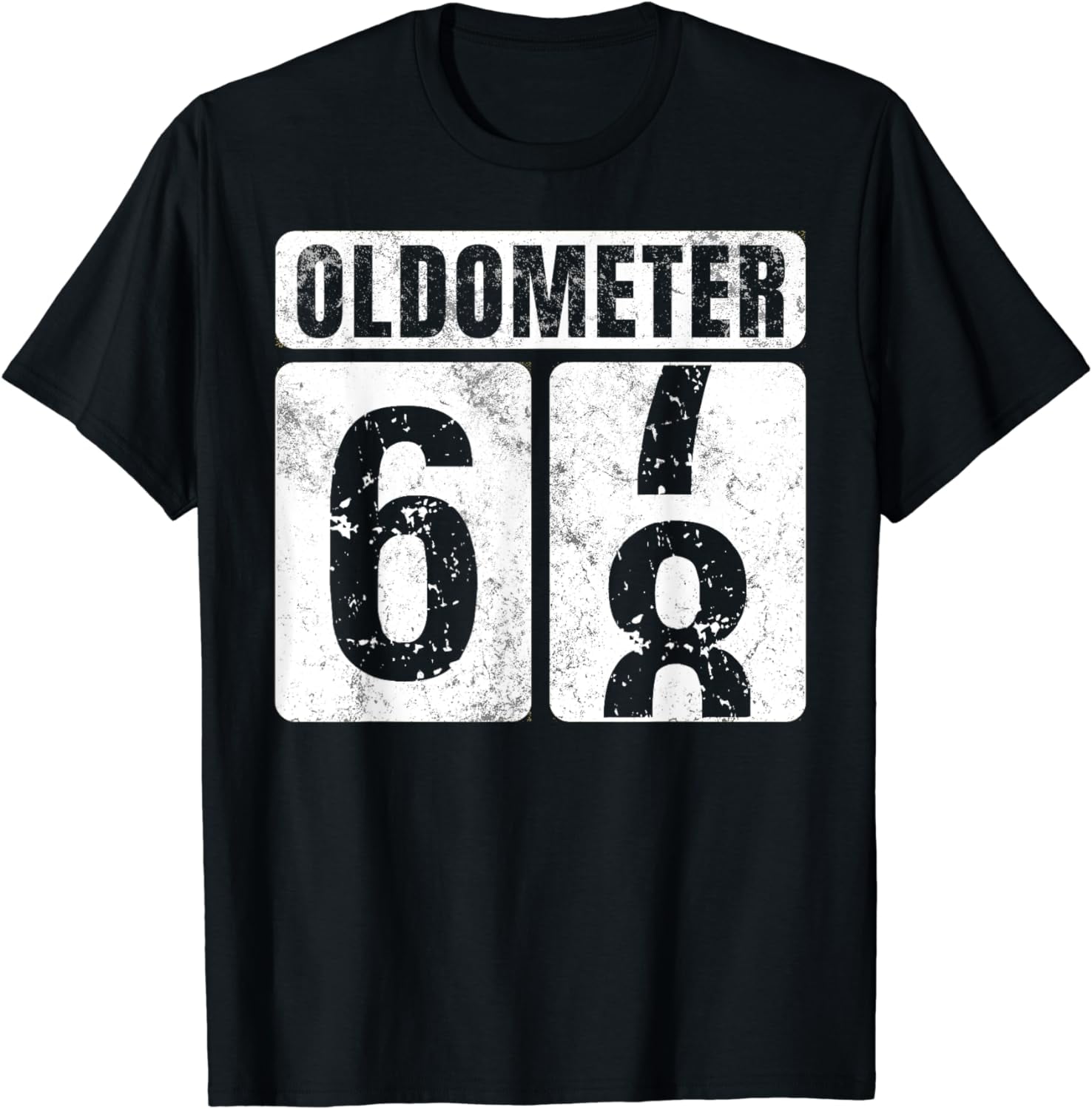 Oldometer 68 Shirt Vintage Funny 68th Birthday Gift Idea T-Shirt ...