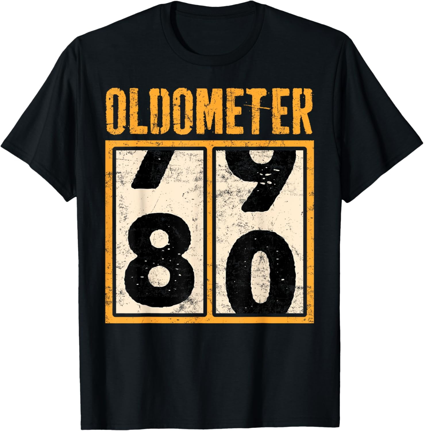 Oldometer 80 Years Old Odometer 80th Birthday Turning 80 T-Shirt ...