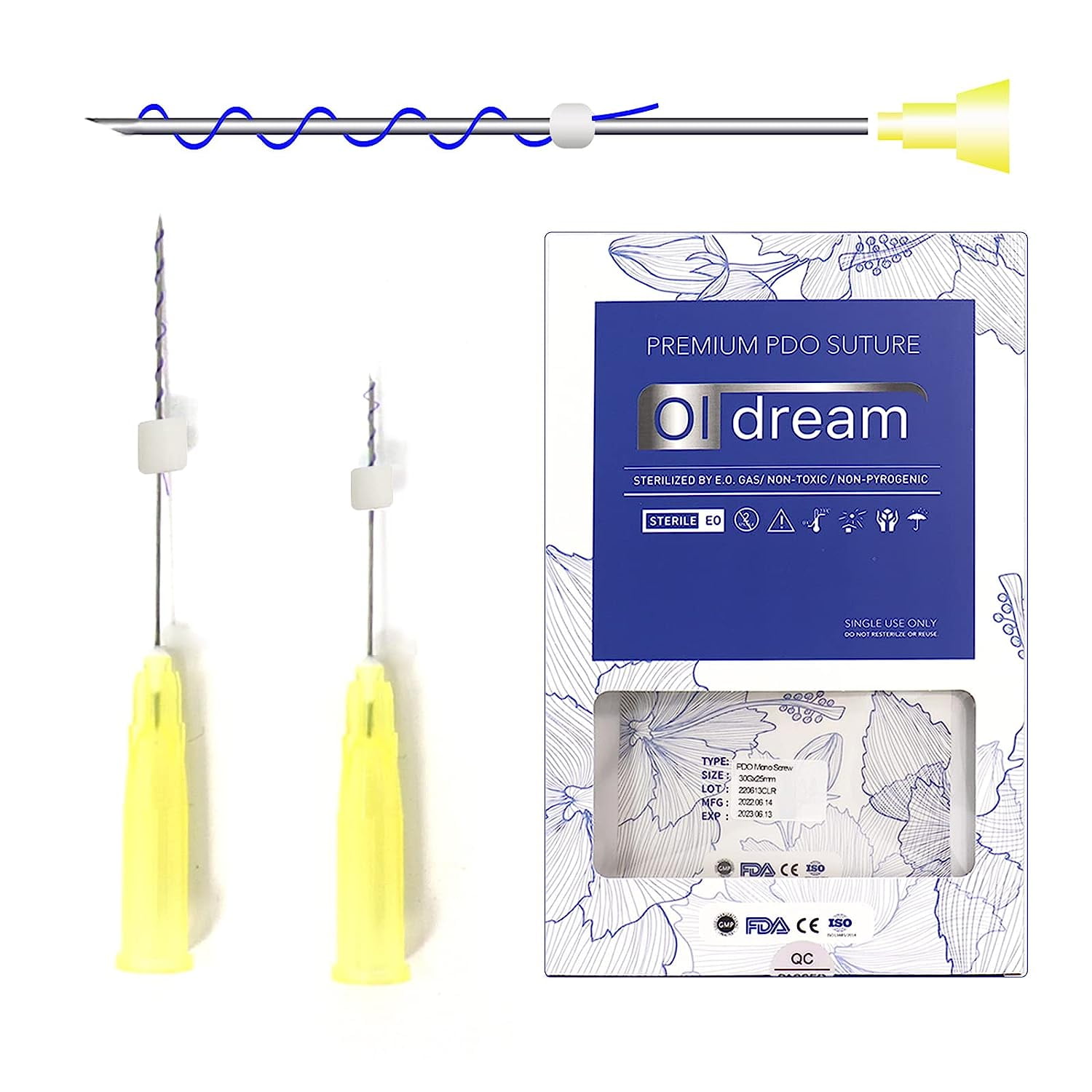 Oldream Pdo Threads for Face Lift, Mono Screw Type, 20pcs, 30G13MM - Walmart.com