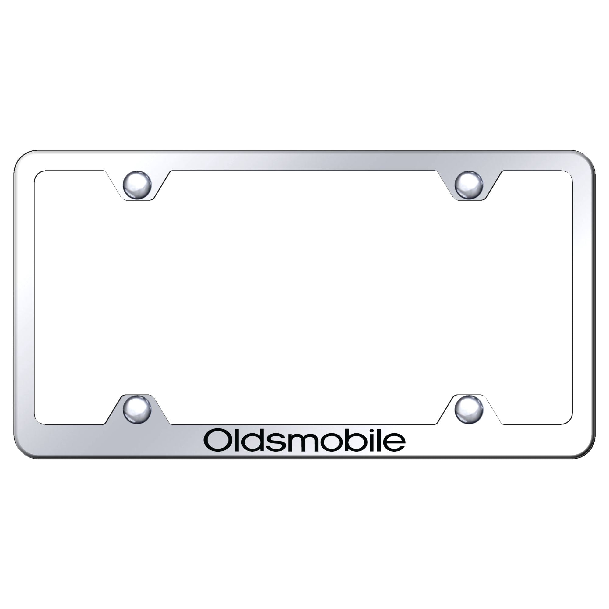 OldsMobile Laser Etched Stainless Steel Wide Body License Plate Frame ...