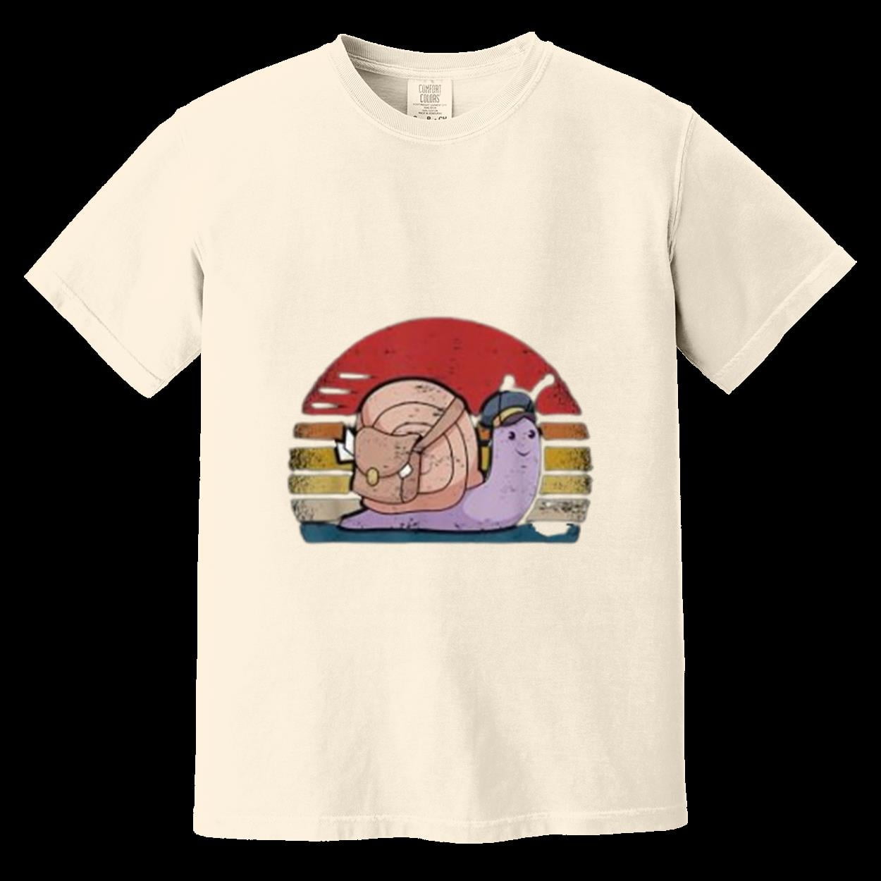 Oldschool Snail Slug Funny Slow Life Animal Joke Comfort Color T-Shirt ...