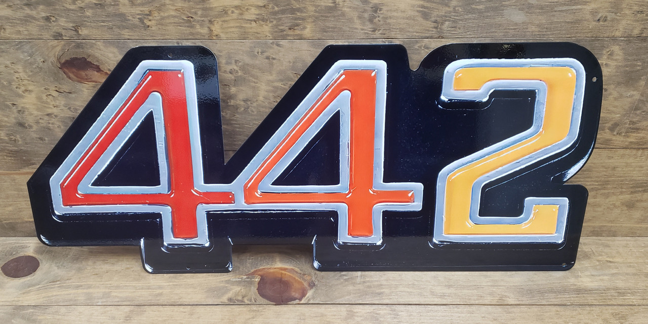 Oldsmobile 442 Color Logo Flat Steel Wall Sign - Walmart.com