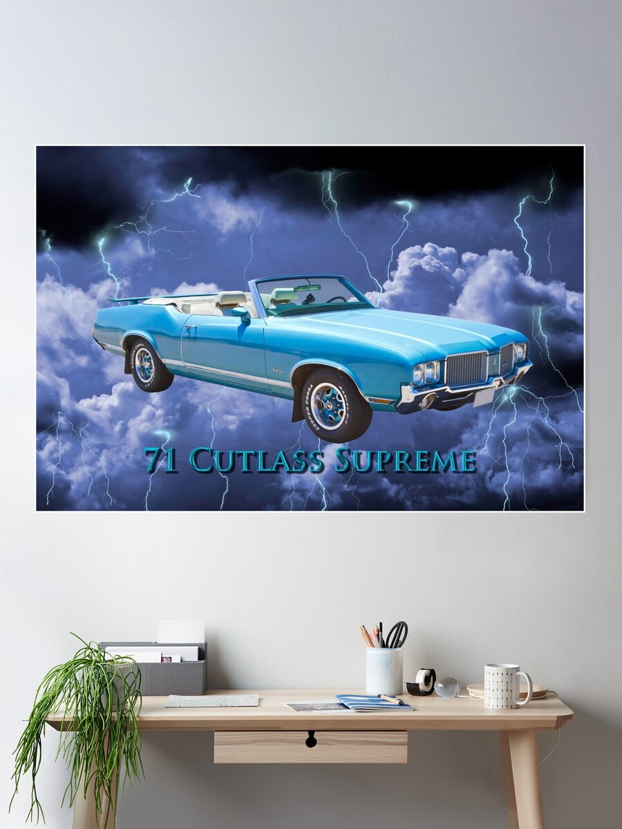 Oldsmobile Cutlass Supreme Muscle Car Poster Wall Art, Modern Wall ...