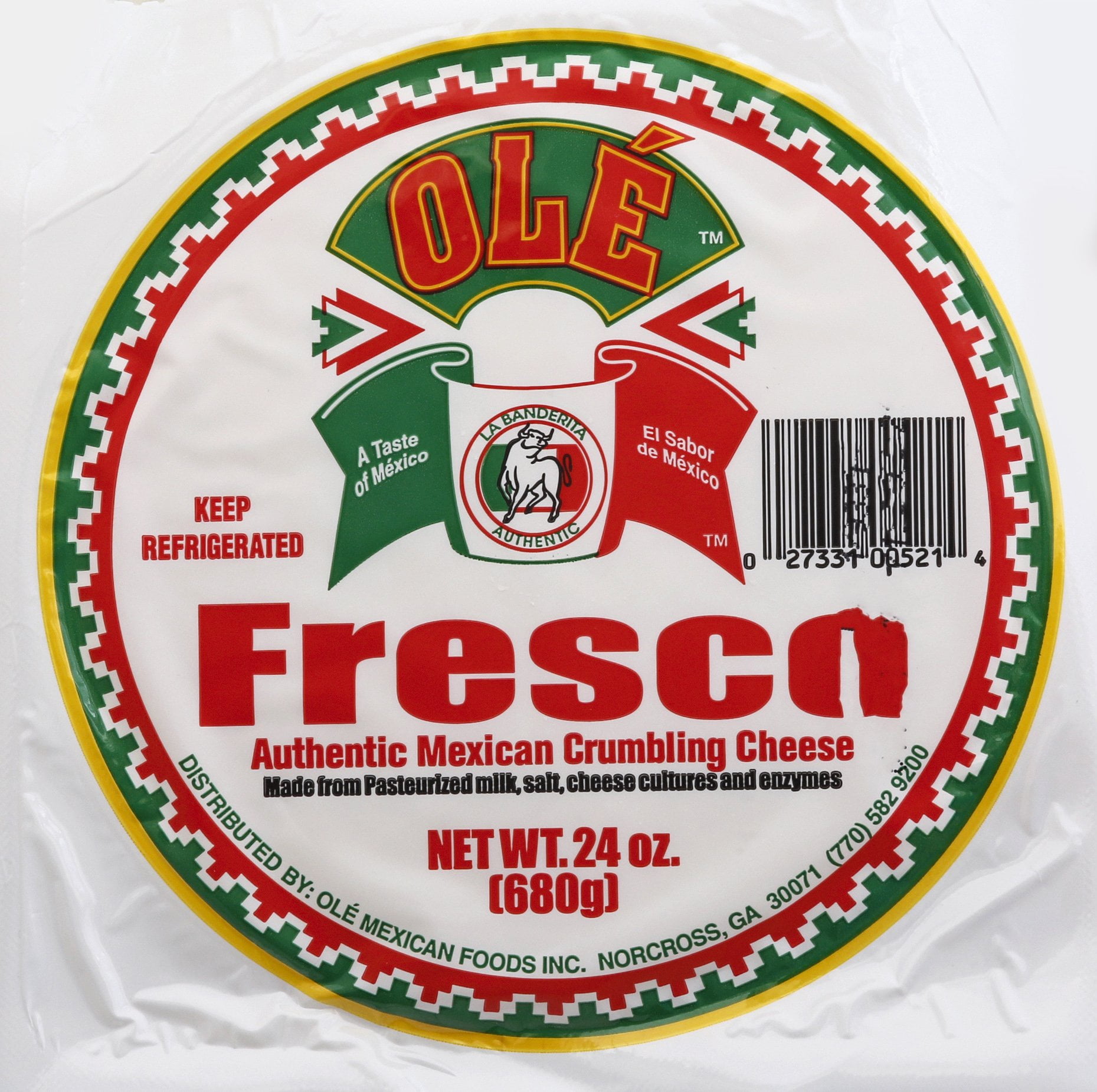 Ole Mexican Foods Queso Fresco Cheese Wheel 24 oz - Walmart.com