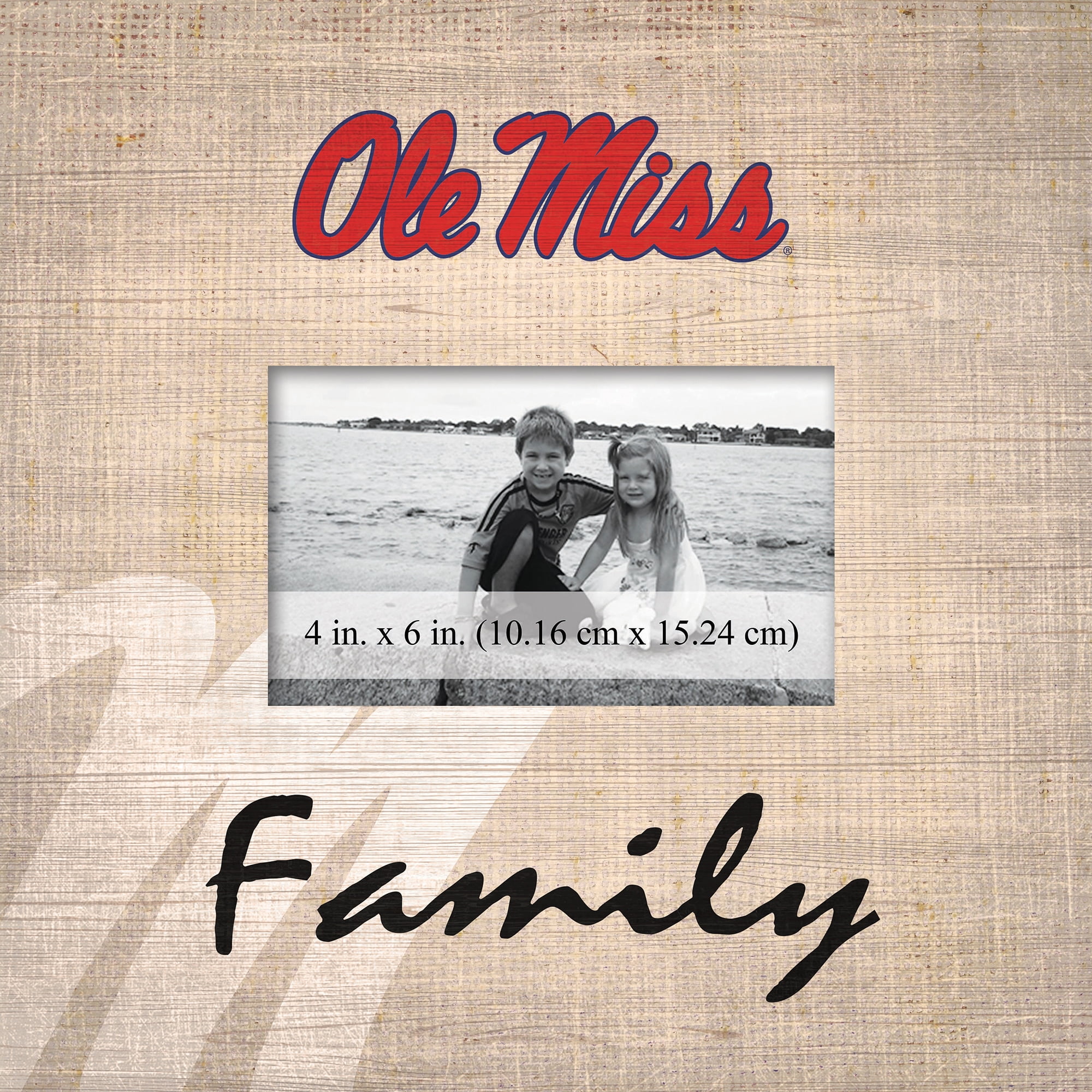 Ole Miss Rebels 10'' x 10'' Burlap Pattern Frame - Walmart.com