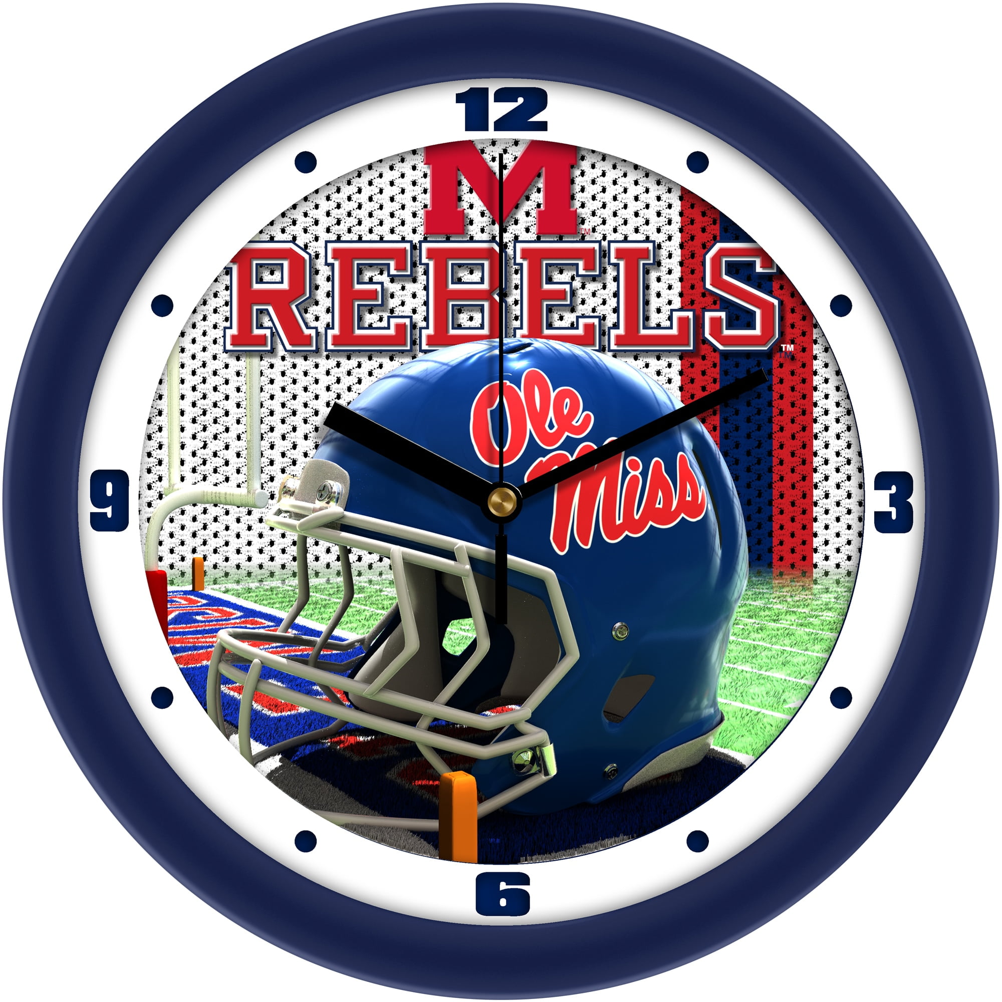 Ole Miss Rebels 11.5'' Suntime Premium Glass Face Football Helmet Wall ...