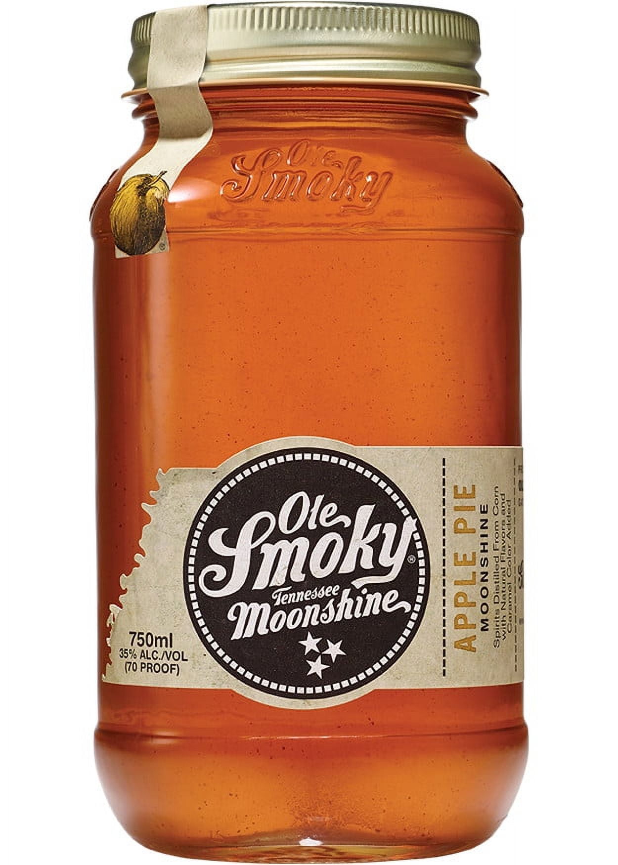 Ole Smoky Apple Pie Moonshine Flavored Whiskey, 750 ml Bottle, 35% ABV ...