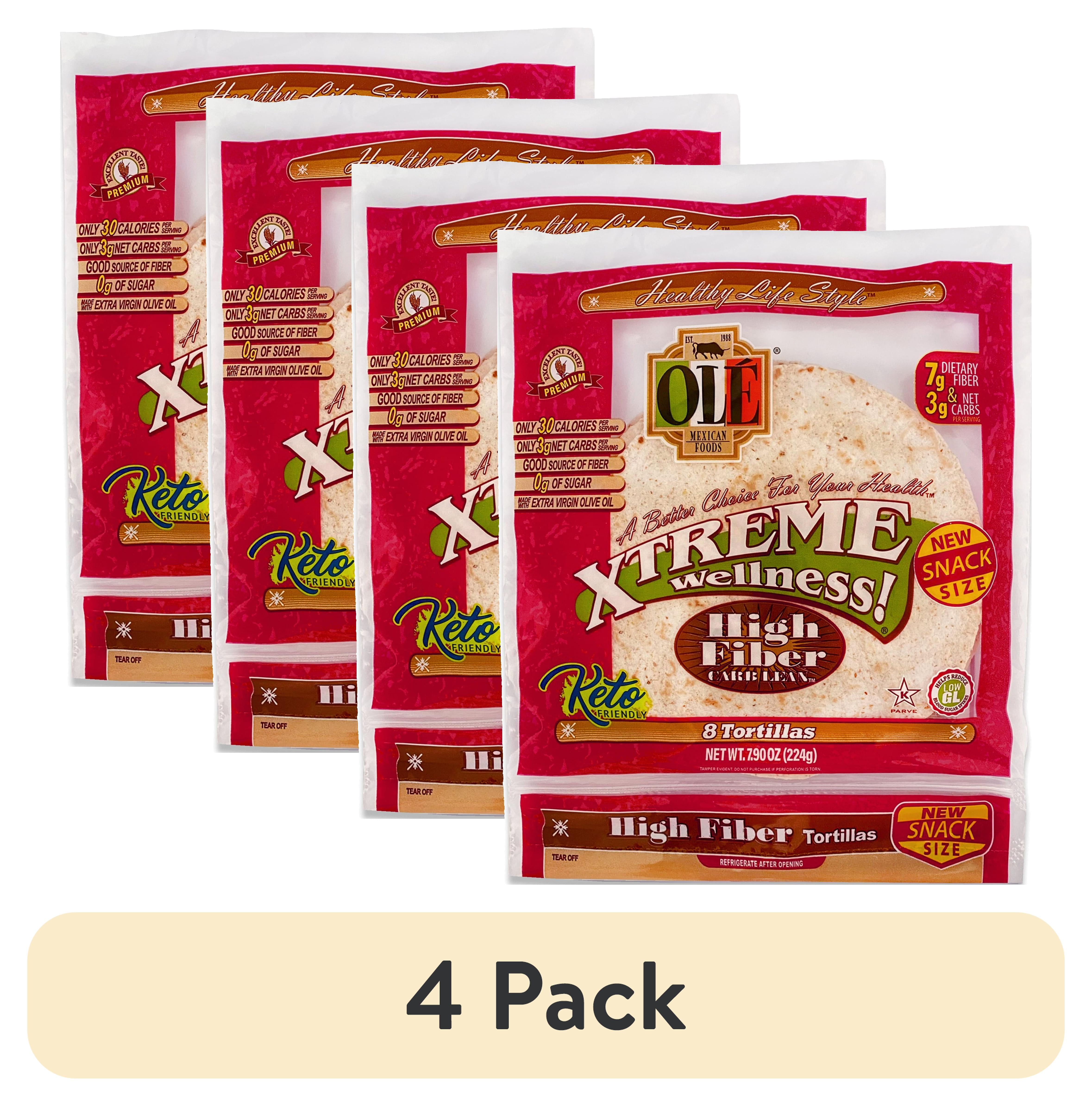 (4 pack) Ole Xtreme Hi Fiber Low Carb Snack 8ct - Walmart.com