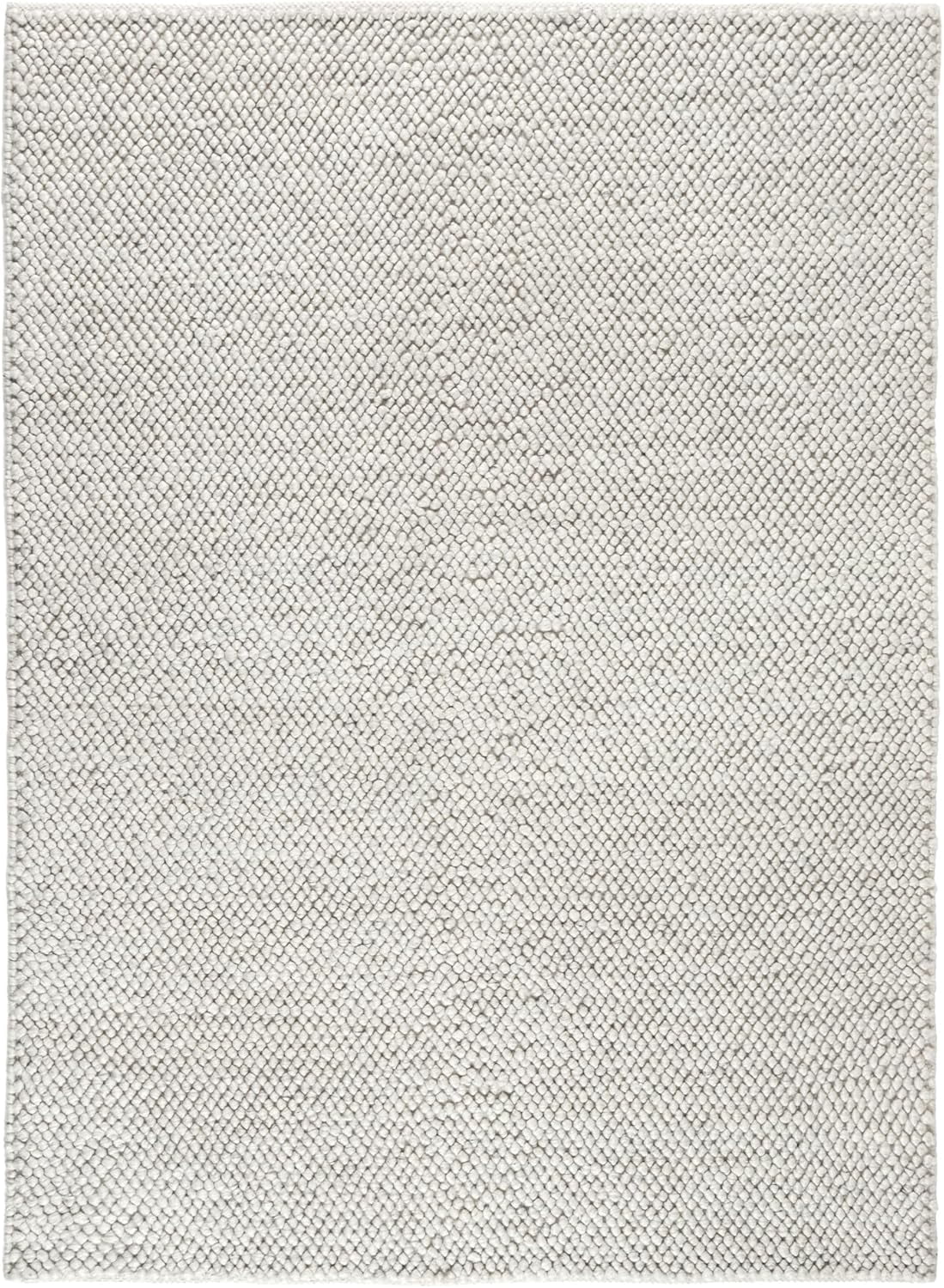 Olea Bubble Texture Handcrafted 100% Wool Area Rug, Beige, 6'x9 ...
