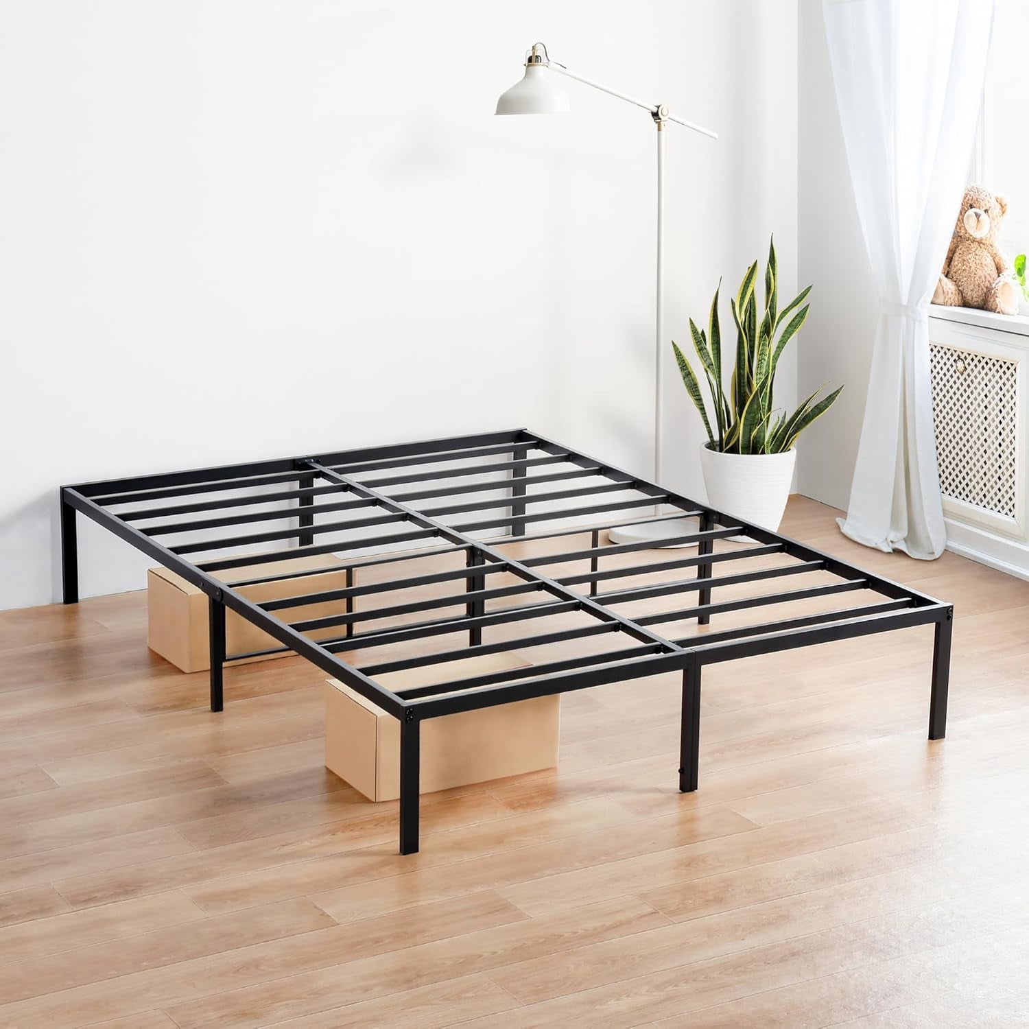 Olee Sleep 14 Inch Classic Metal Platform Bed Frame, Steel Slat Anti ...