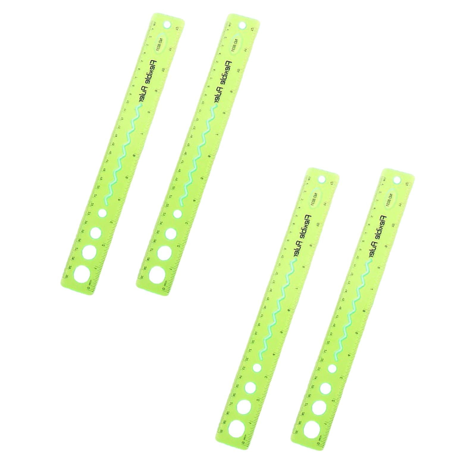Oleegame 2PC For Kids Student Soft Bendable Ruler Flexible Plastic Inch ...