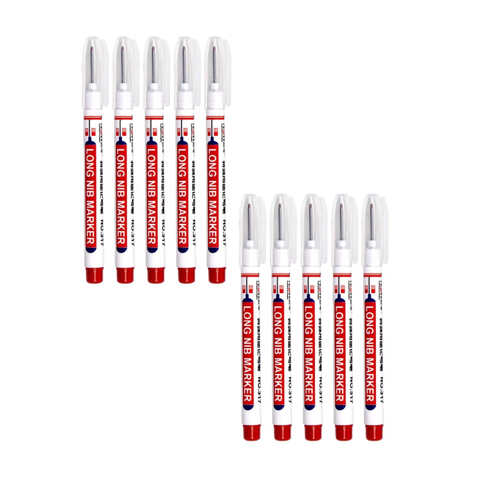 Oleegame 2PC Pens 20mm Long Head Deep Hole Marker Pen Building Marking ...