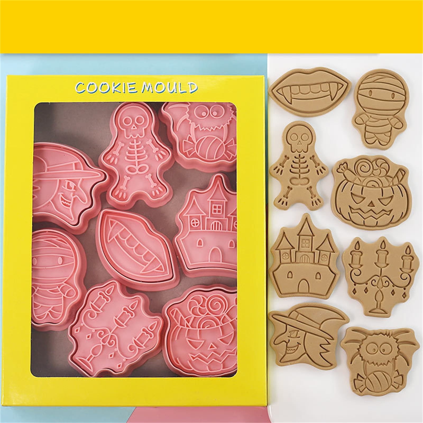 Oleegame Alphabet Cookie Cutters Halloween 3D Cartoon Cookie Cutter Set ...