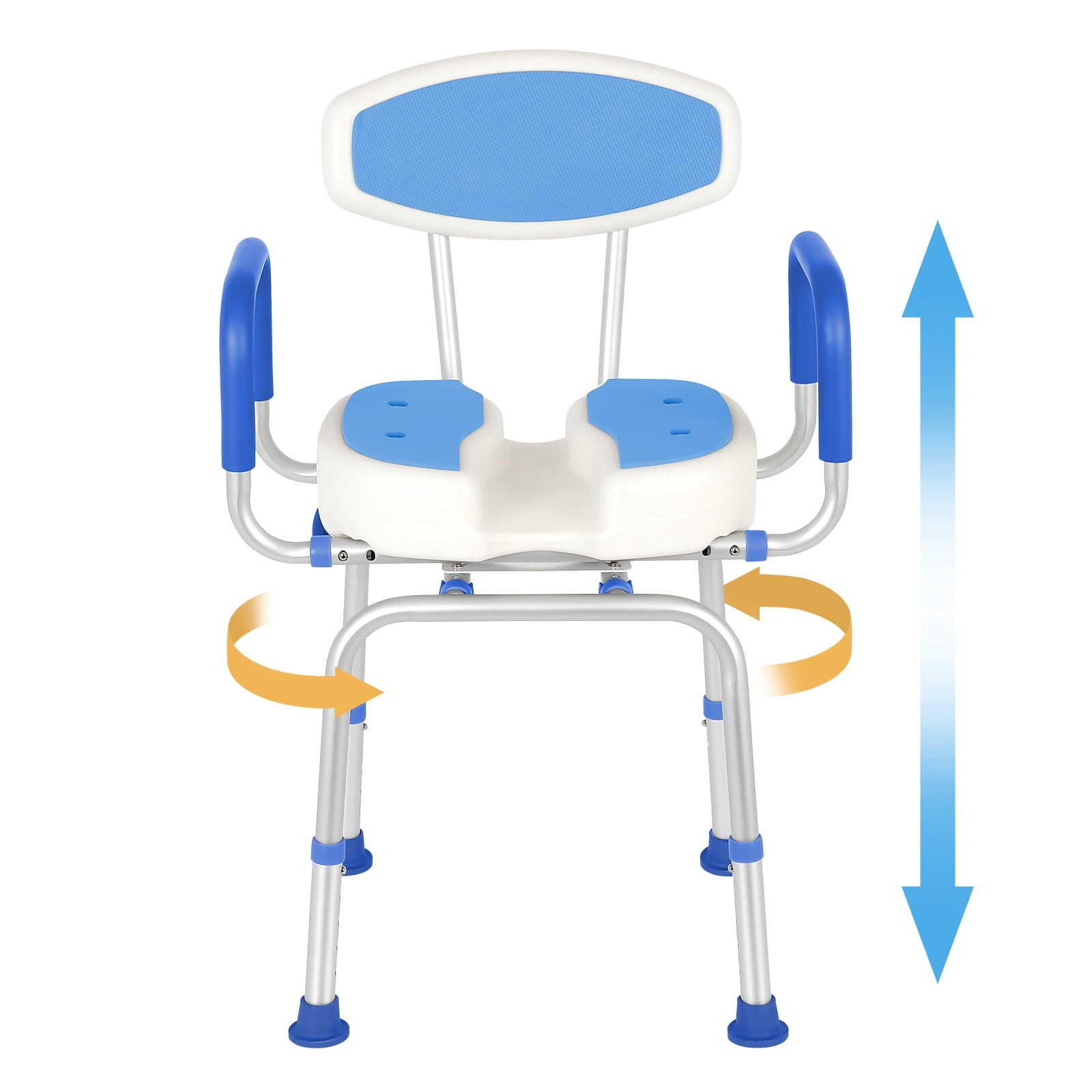Olenyer 400LBS Heavy Duty Swivel Shower Chair, Height Adjustable Bath ...