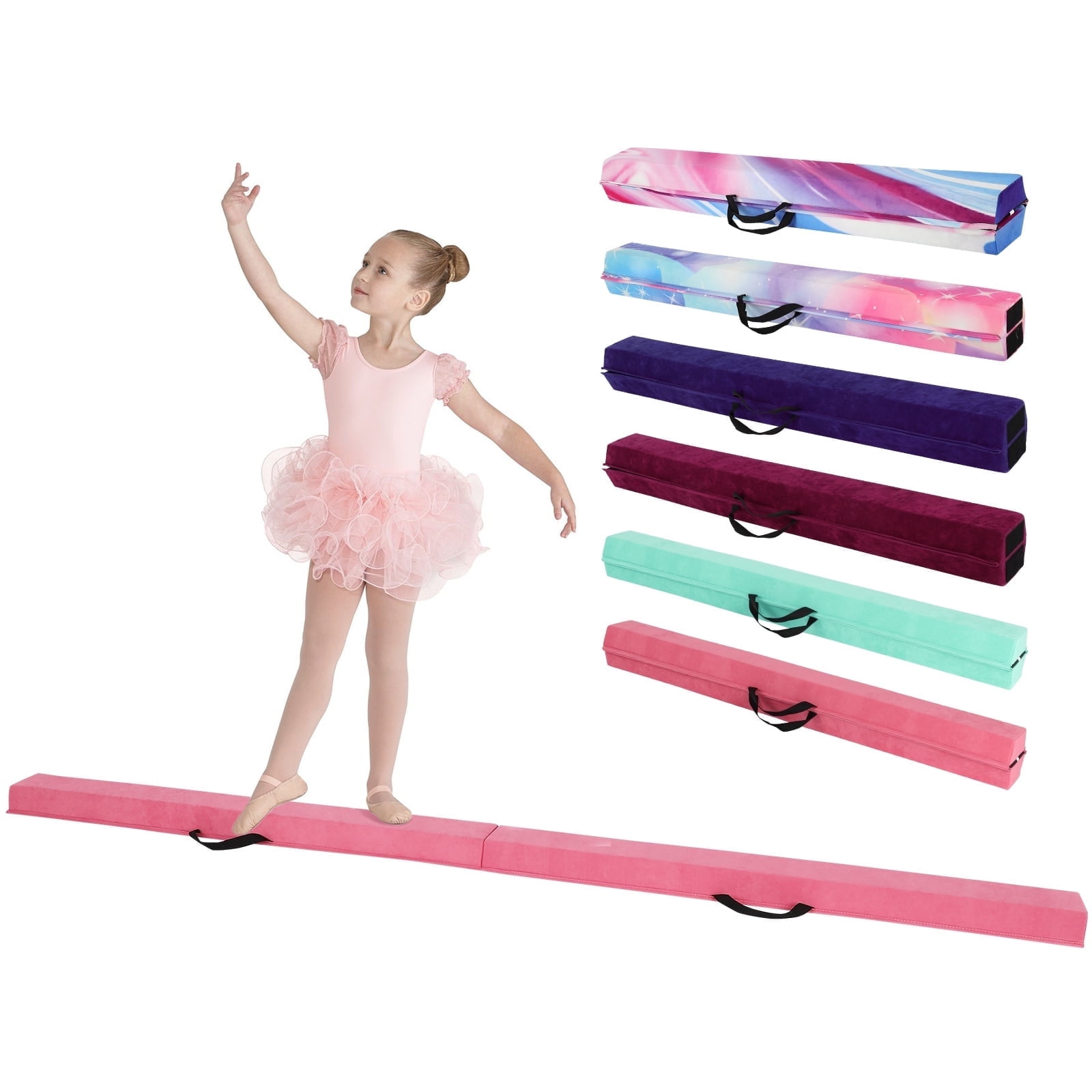 Olenyer 8FT Folding Balance Beam for Kids 3-12,Foldable Gymnastics ...