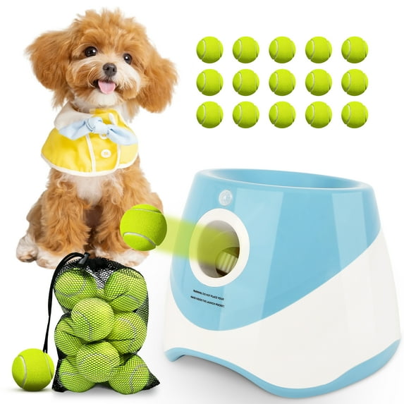 Olenyer Automatic Ball Launcher for Dogs,Interactive Dog Ball Thrower ...