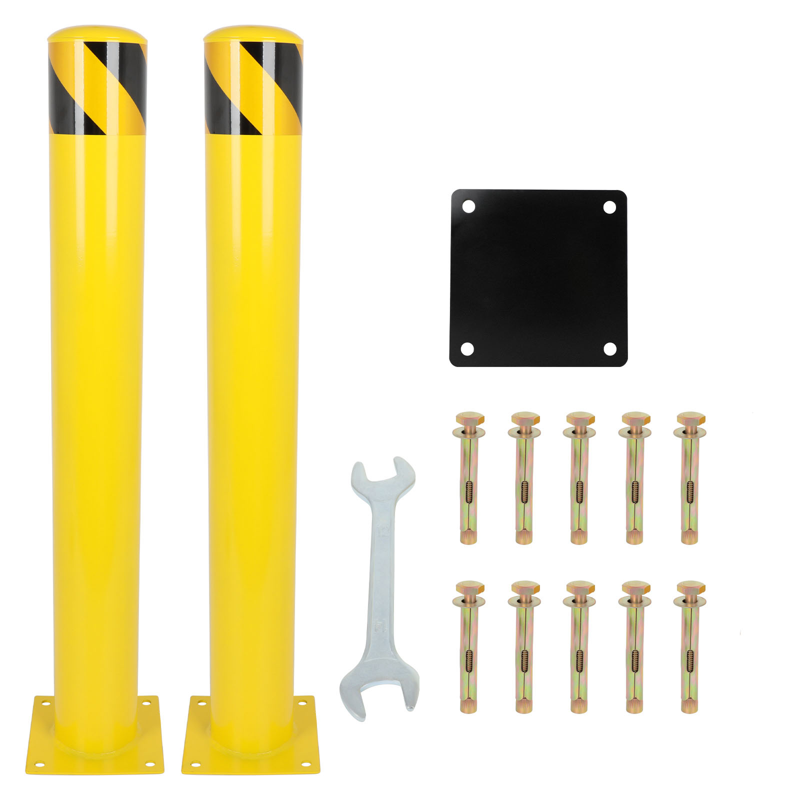 Oleyer Safety bollard, 36In High Traffic Safety Bollard, 4.5In Diameter ...